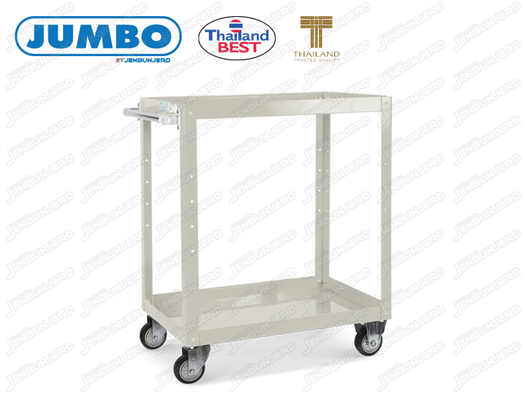 Two-Tier Steel Tray Trolley - Knock-Down Type - TPR Wheel - 750x500x50 ...